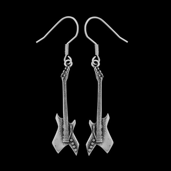 Mainland Silver | Jewelry | Stranger Things Eddie Munson Guitar Dangle ...